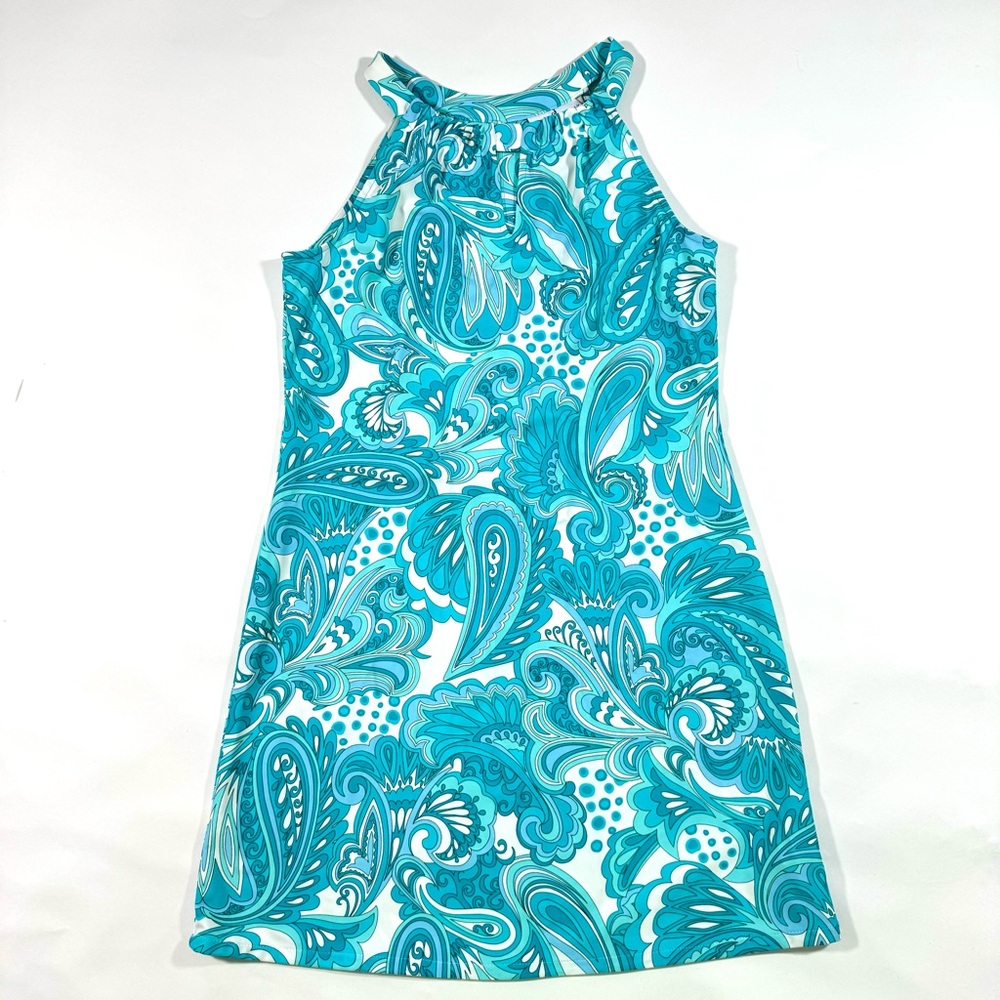 Jude Connally Lisa Keyhole Halter Neck Dress Paisley … - Gem